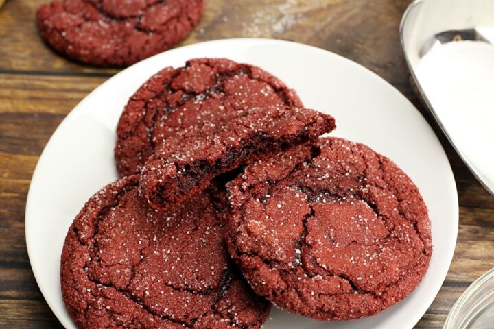 Red Velvet Sugar Cookies - The Toasty Kitchen