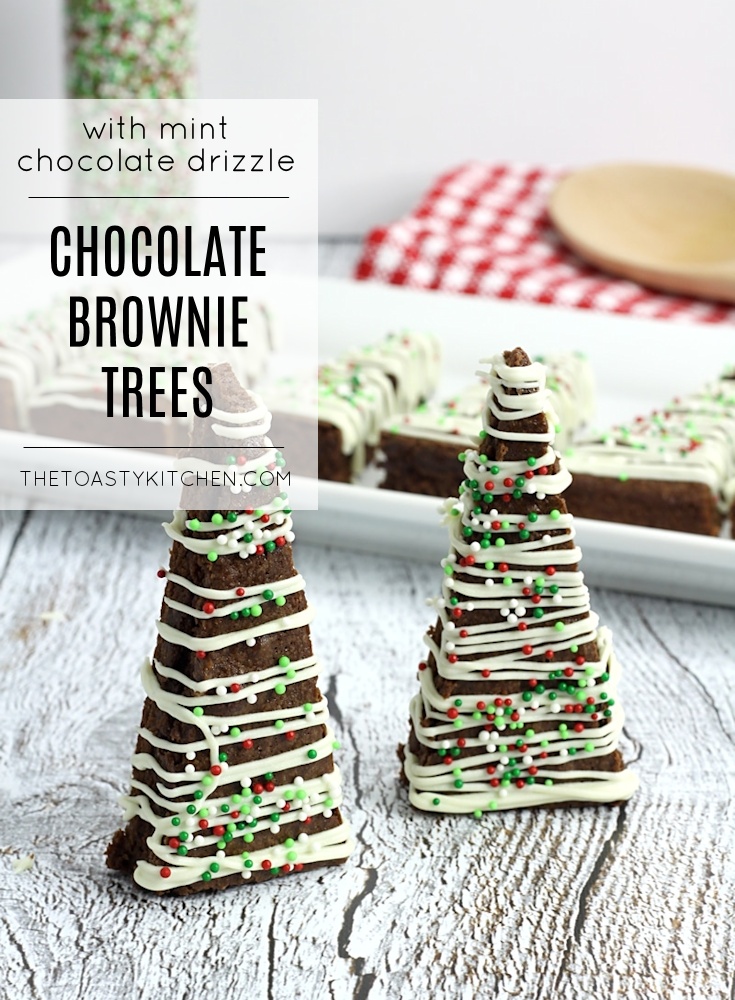 Christmas Tree Brownies - The Toasty Kitchen