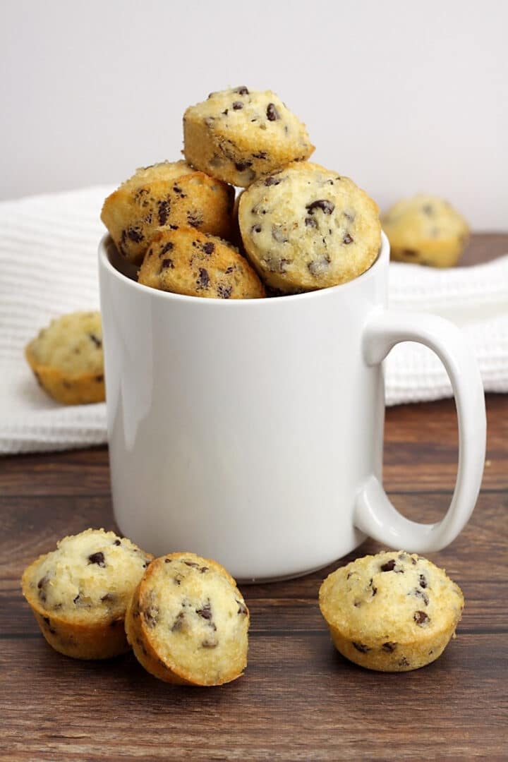 Chocolate Chip Mini Muffins - The Toasty Kitchen