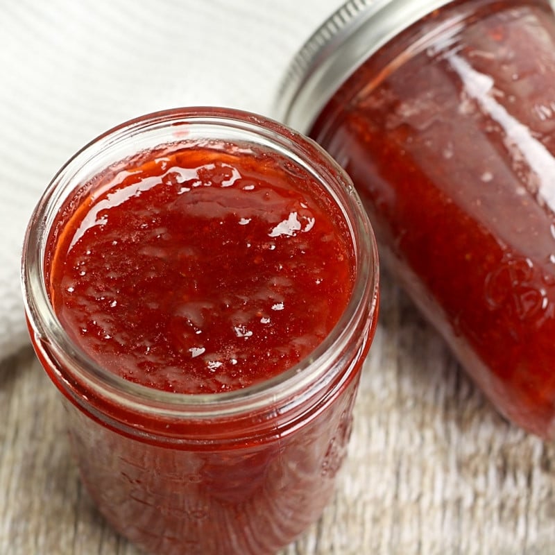 Easy Strawberry Freezer Jam - The Toasty Kitchen