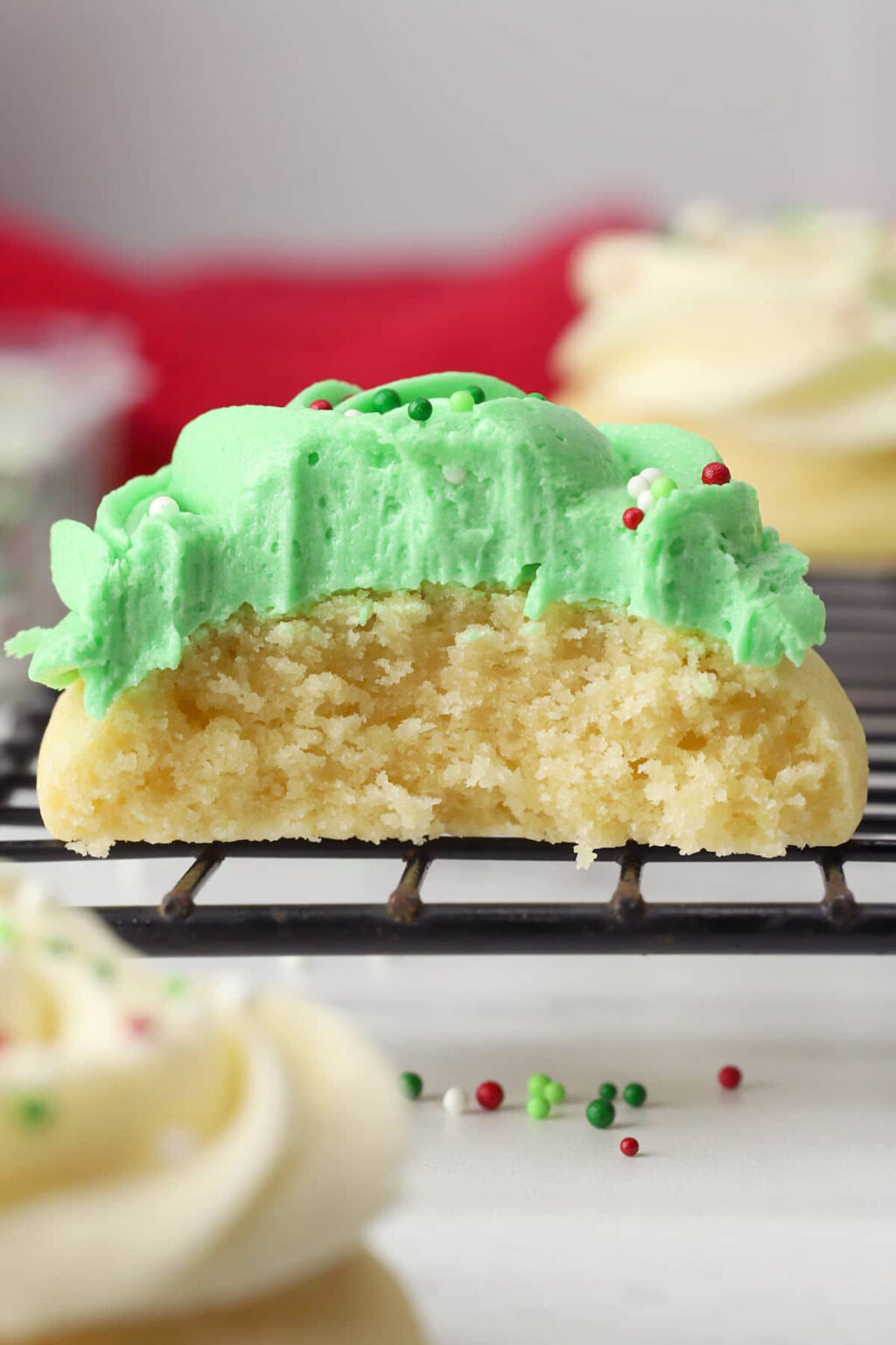 Soft Frosted Christmas Cookies - The Toasty Kitchen