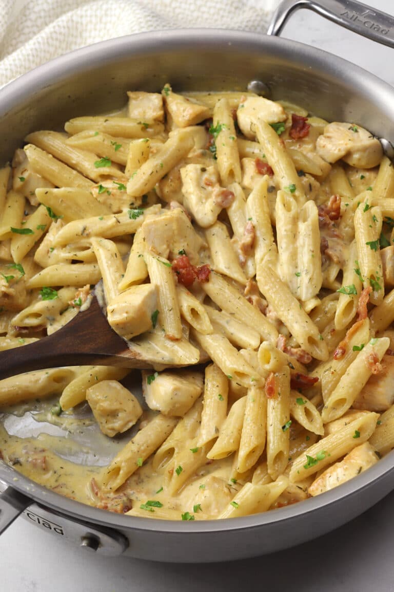 Chicken Bacon Ranch Pasta - The Toasty Kitchen
