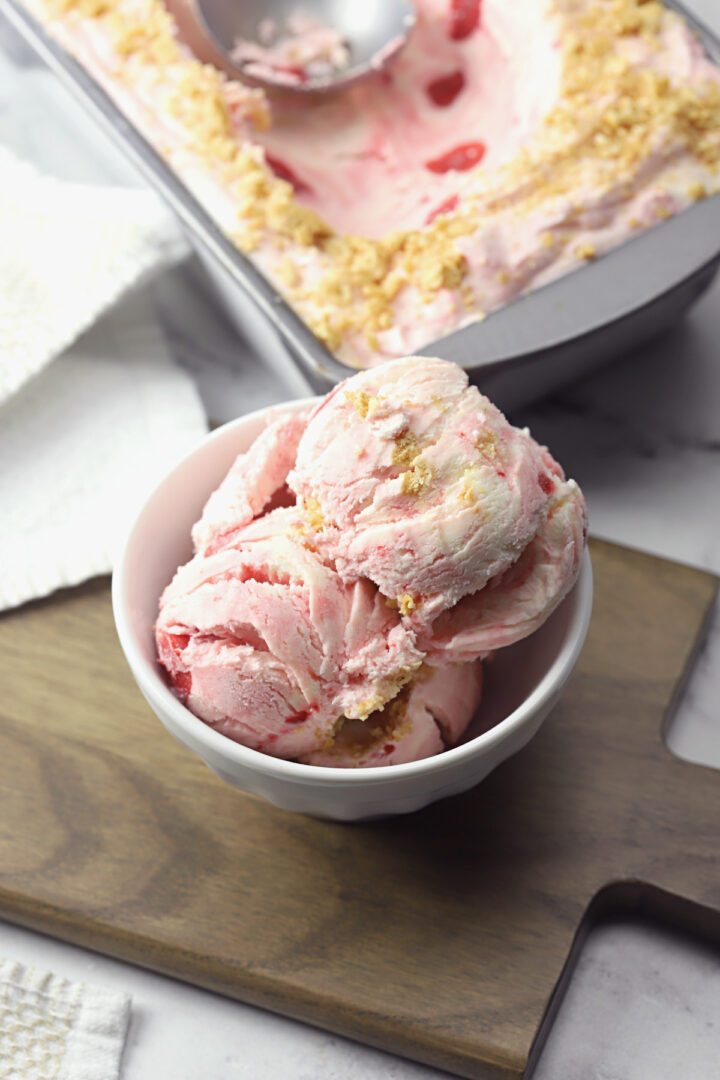 Cherry Cheesecake Ice Cream - The Toasty Kitchen