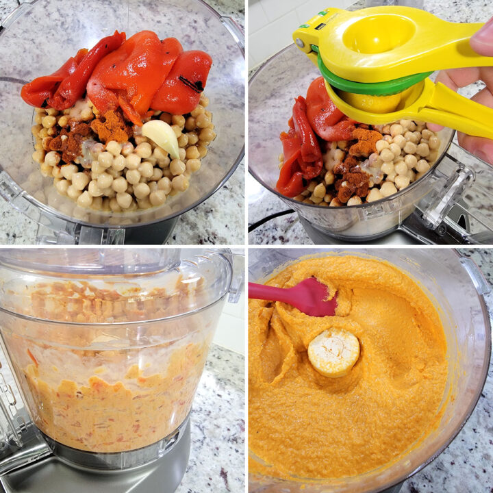 Spicy Roasted Red Pepper Hummus - The Toasty Kitchen