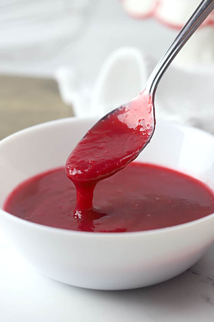 Raspberry Sauce For Cheesecake - The Toasty Kitchen