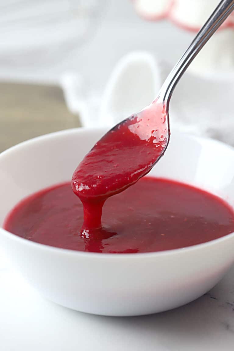 Raspberry Sauce For Cheesecake - The Toasty Kitchen