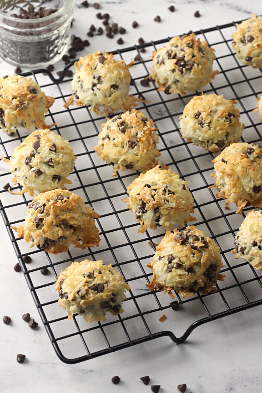 Chocolate Chip Coconut Macaroons - The Toasty Kitchen
