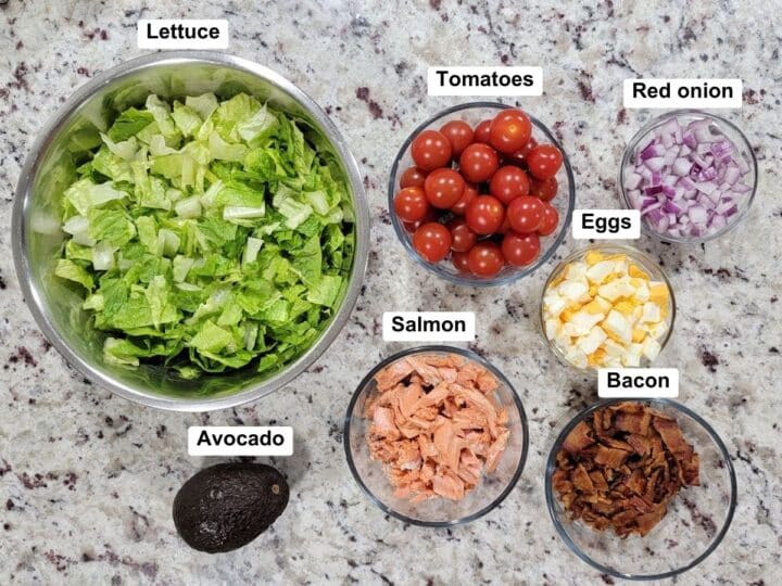 Salmon Cobb Salad - The Toasty Kitchen