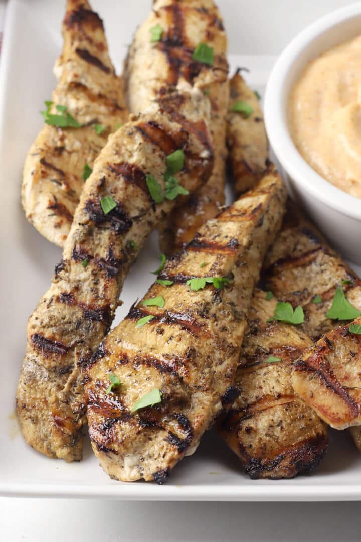Grilled Chicken Tenders - The Toasty Kitchen