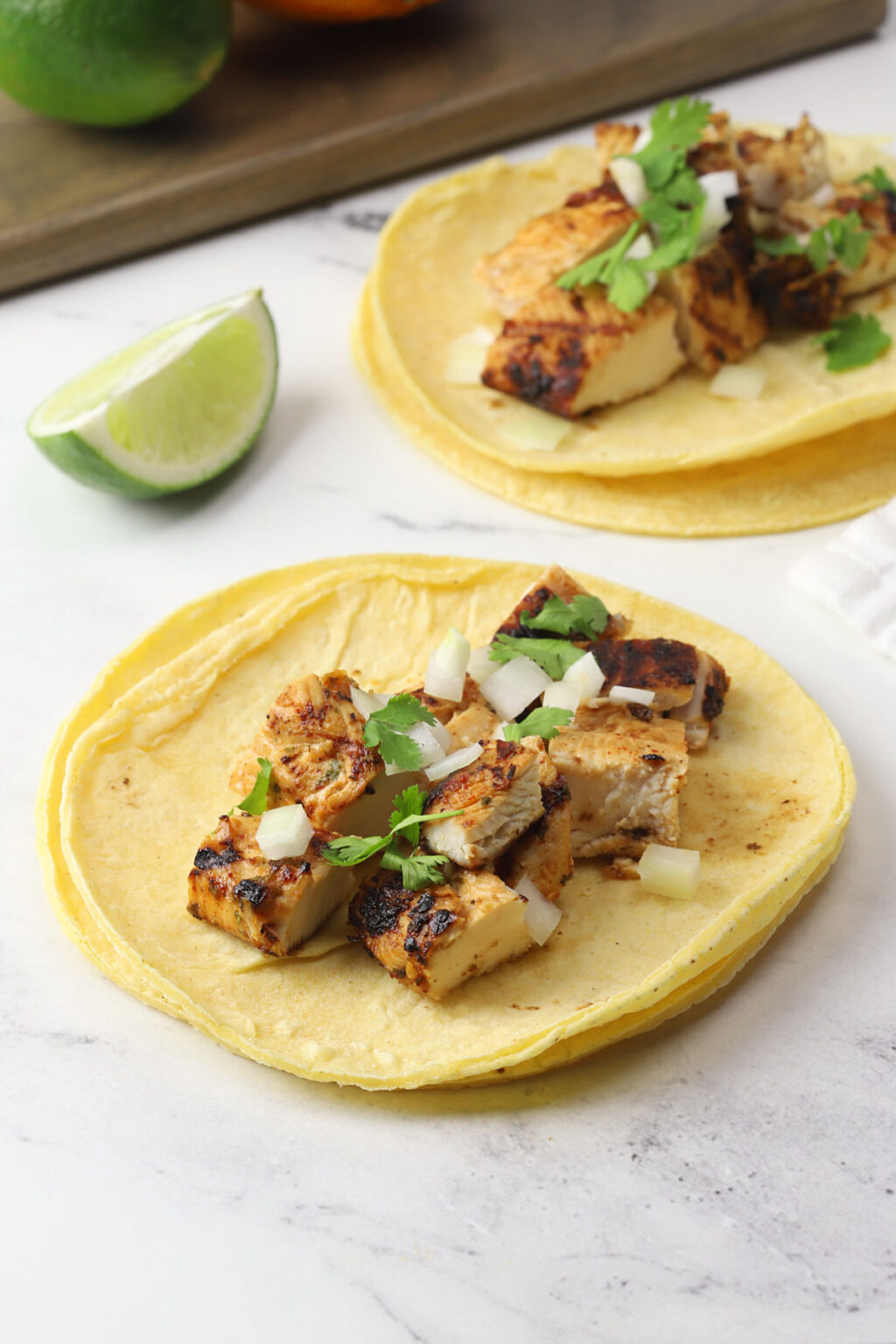 Grilled Chicken Tacos (Tacos de Pollo Asado) - The Toasty Kitchen
