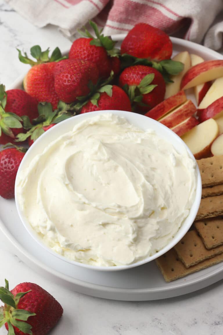 Cream Cheese Fruit Dip - The Toasty Kitchen