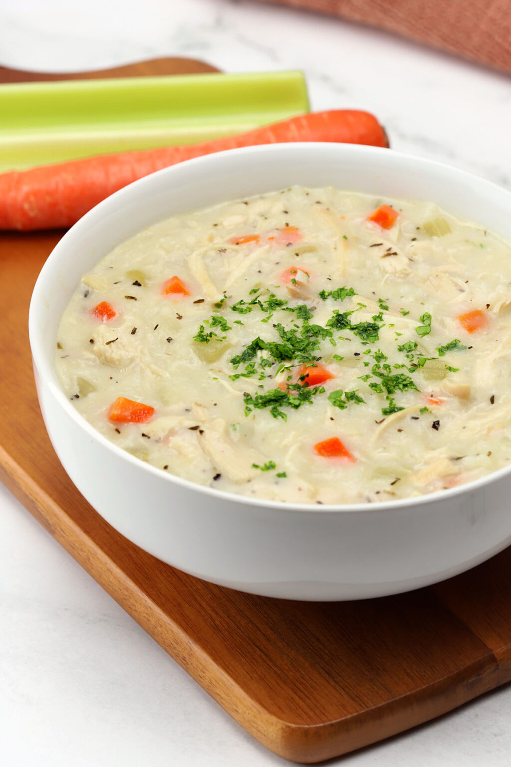 Creamy Chicken and Rice Soup - The Toasty Kitchen