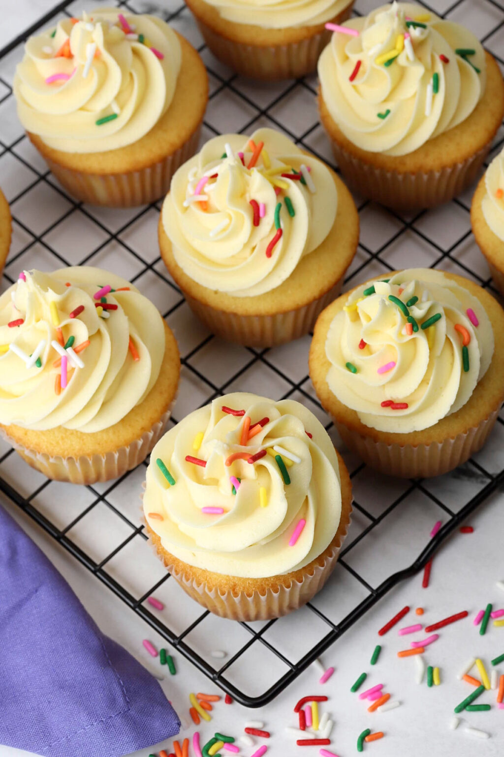 Homemade Vanilla Cupcakes - The Toasty Kitchen