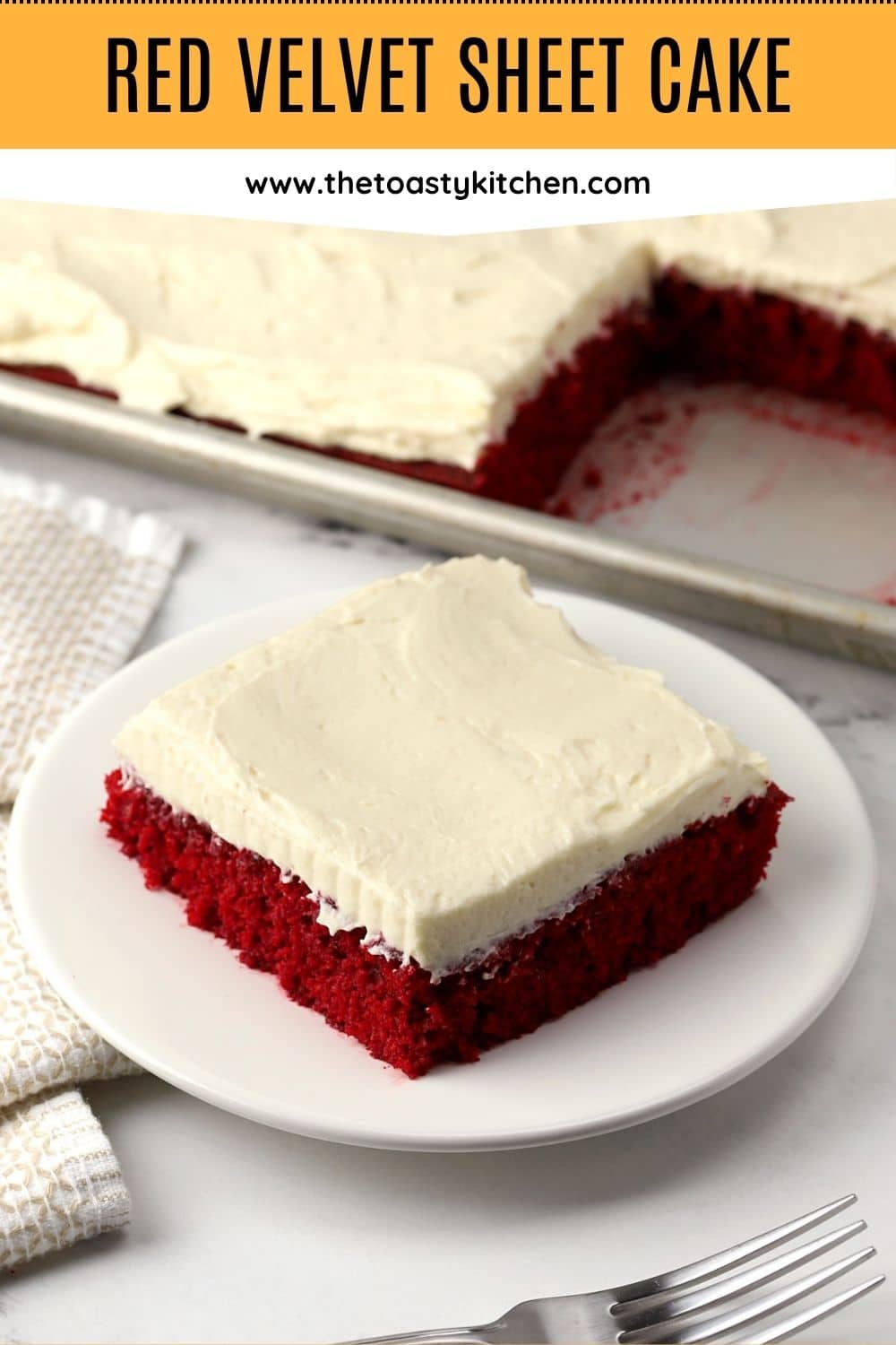 Red Velvet Sheet Cake - The Toasty Kitchen